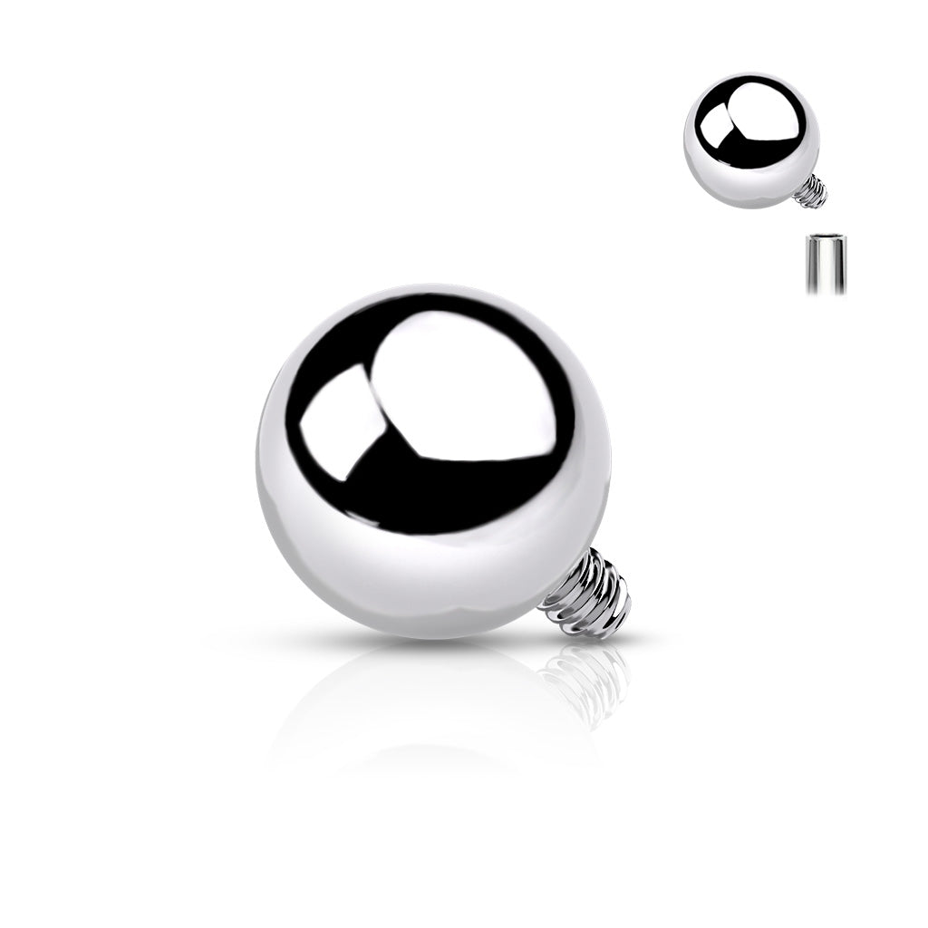 Stainless Steel Internally Threaded Ball Top – Serenity Jewellery UK